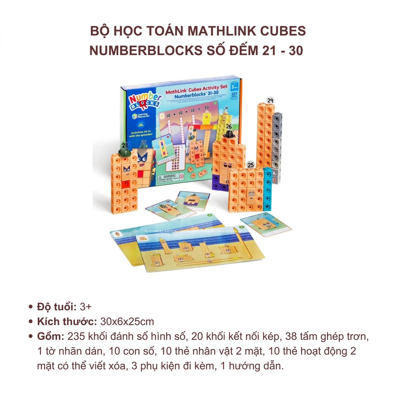 Bộ Học Toán Mathlink Cubes Numberblocks Số Đếm 21 - 30 Learning Resources